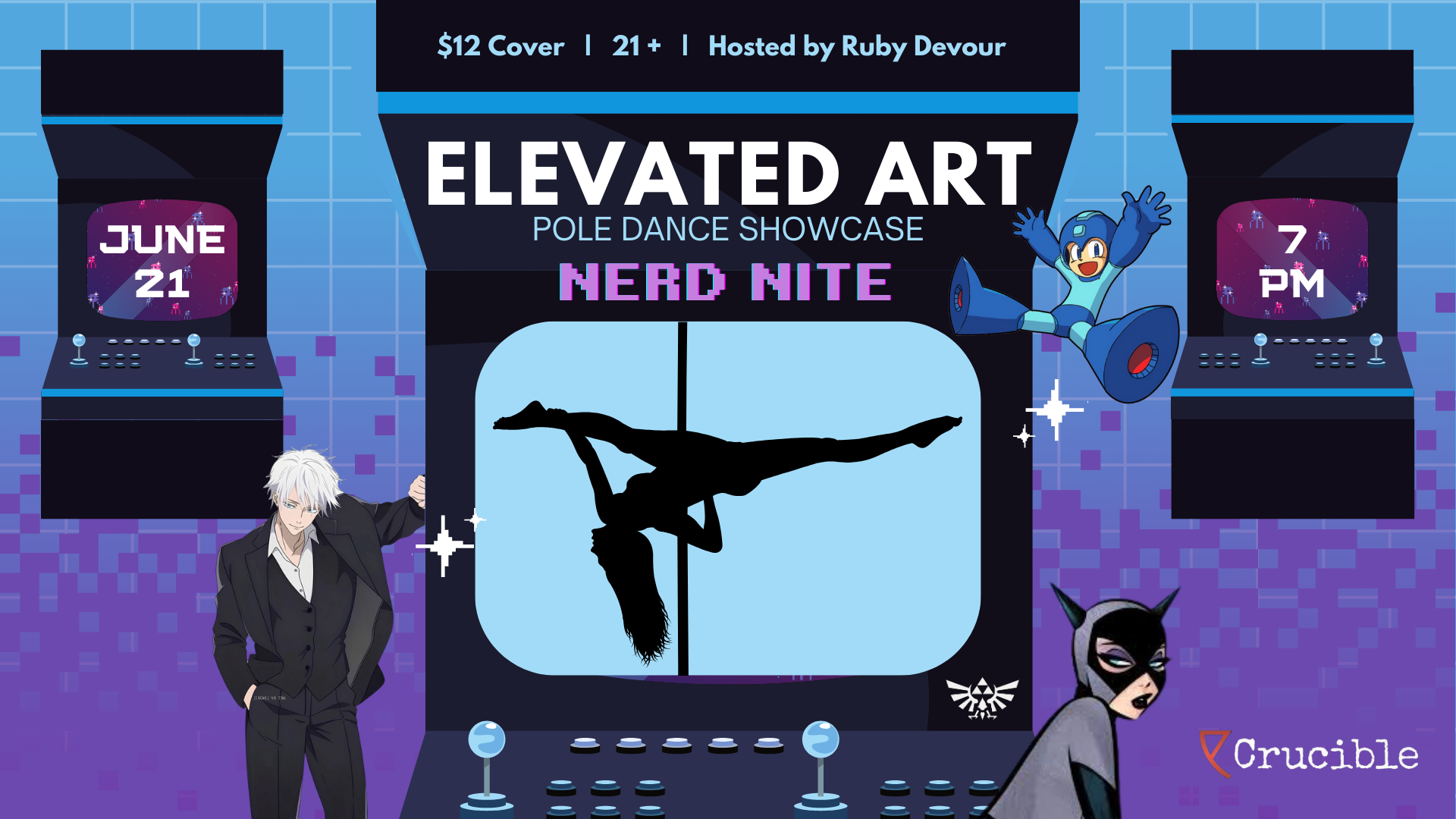 Elevated Art - Pole Dance Showcase - Nerd Nite! | Crucible